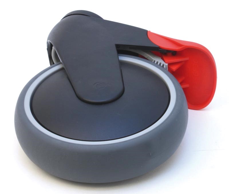 Hjul 125 mm Tango G2 Svart/ Röd broms - Tomjo